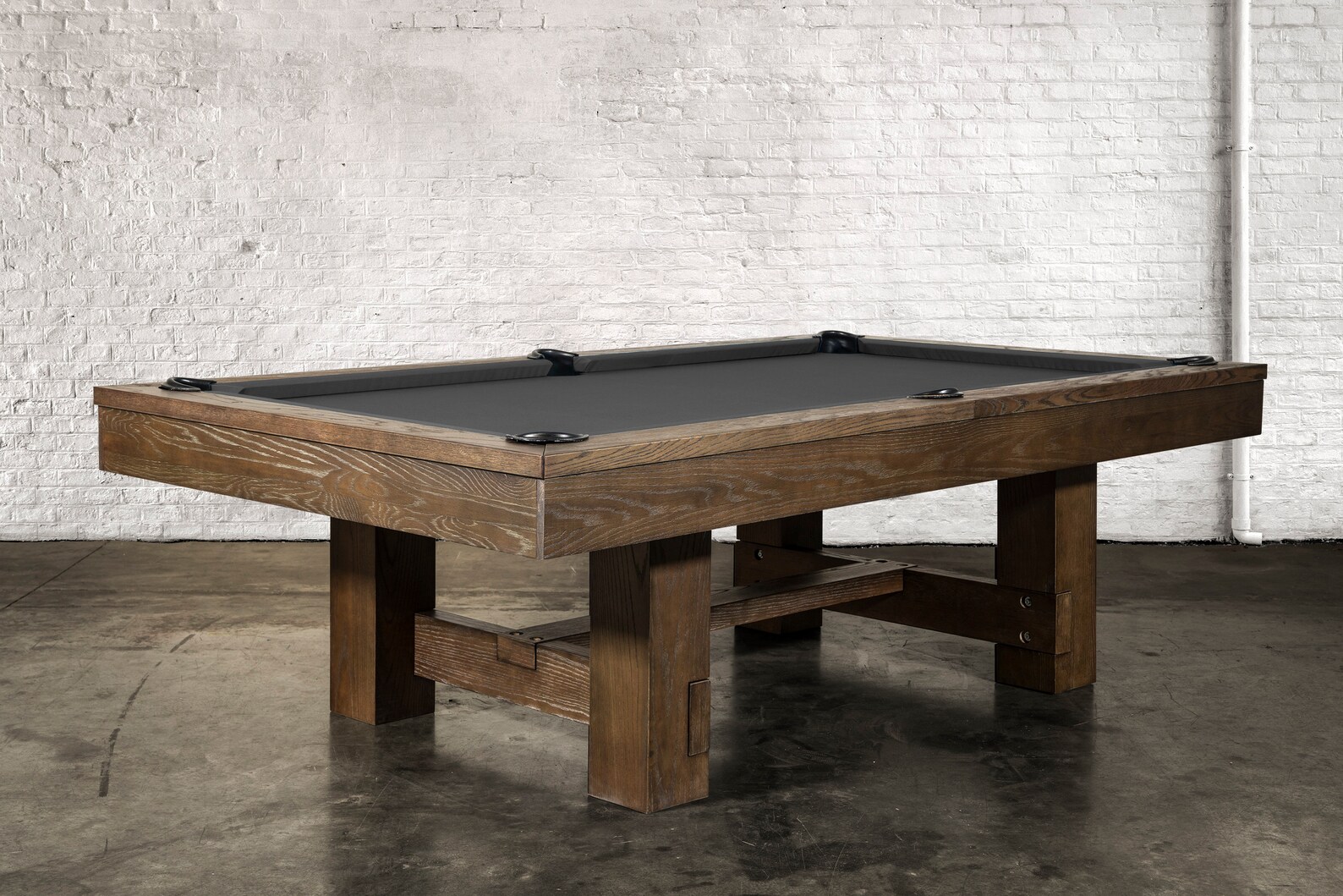 Rocky Slate Pool Table in Brownwash W/ Dining Top Option | Free ...