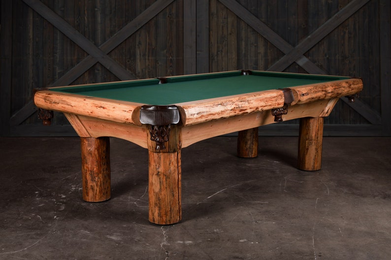 Doc & Holliday Woodsman Pool Table | Log Cabin Furniture | Made in the ...