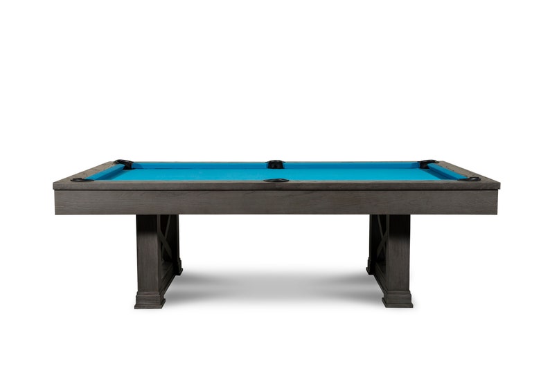 Nora Slate Pool Table in Charcoal W/ Dining Top Option | Free Shipping ...