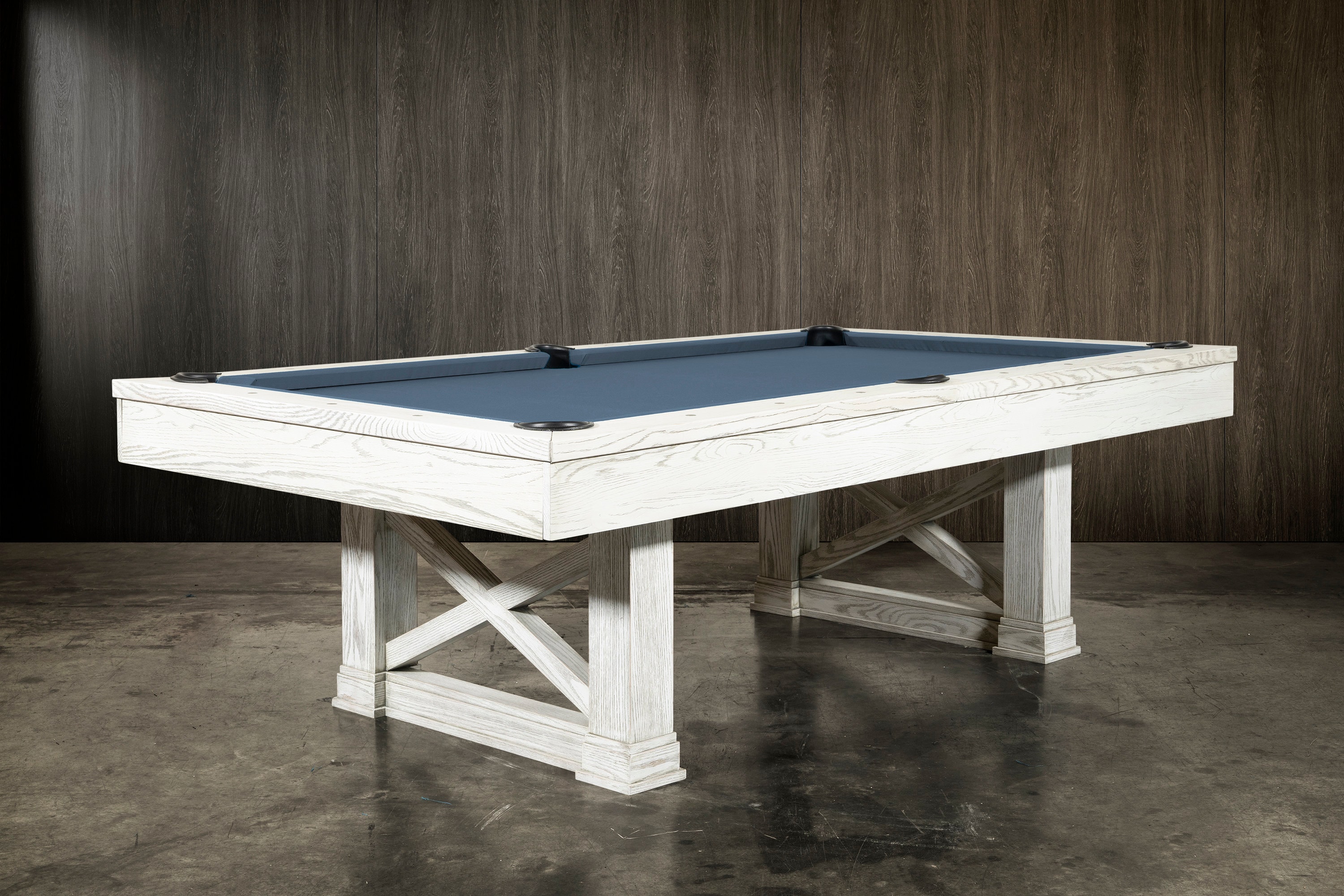 Nora Slate Pool Table in Whitewash W/ Dining Top Option | Free Shipping ...