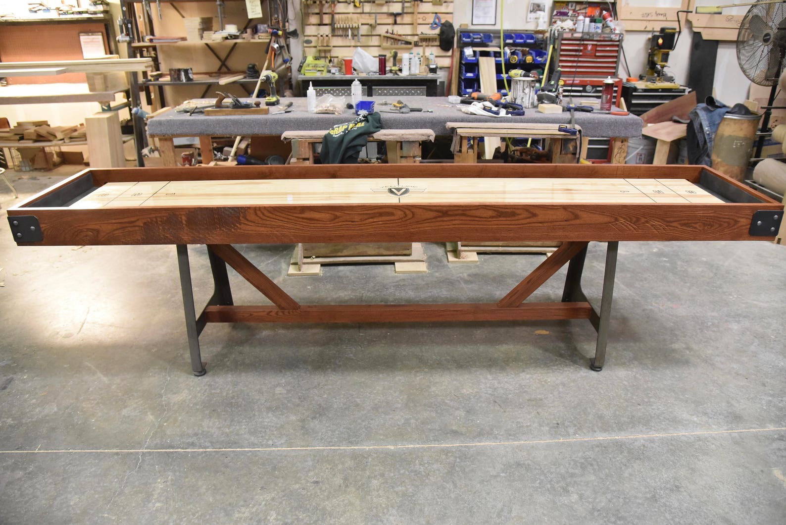 Astoria Sport Custom Shuffleboard Table With Hard Rock Maple Playfield ...