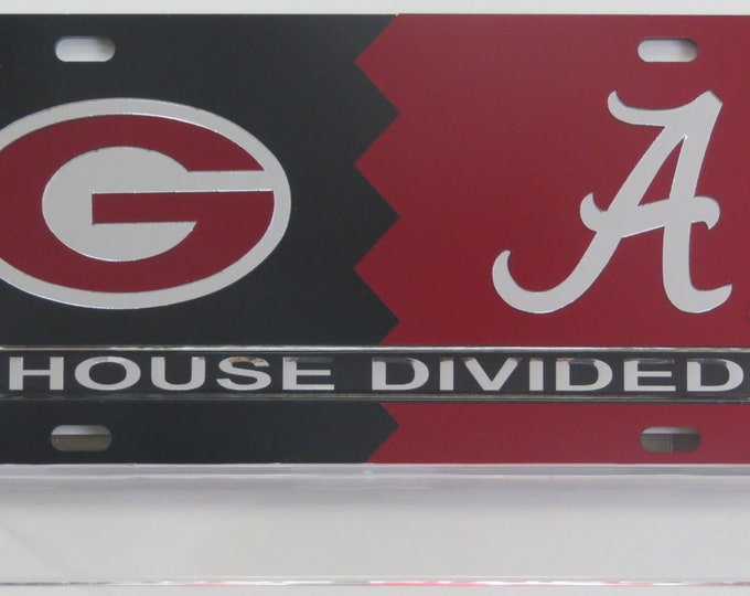 Customize Your Collegiate House Divided License Plate Our Mirror Finish ...