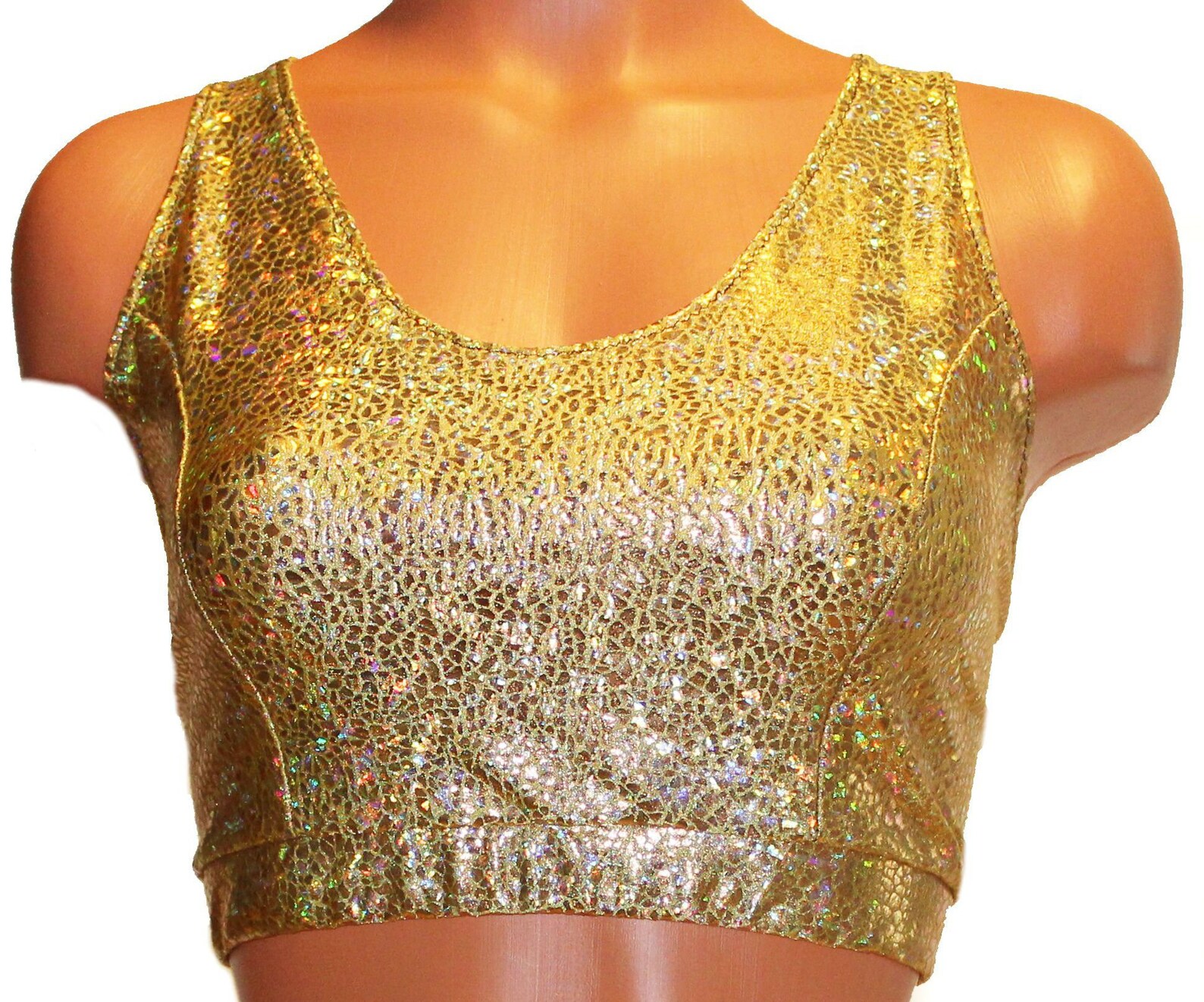 Shiny Gold Bralette Festival Clothes Pole Dance Clothes | Etsy
