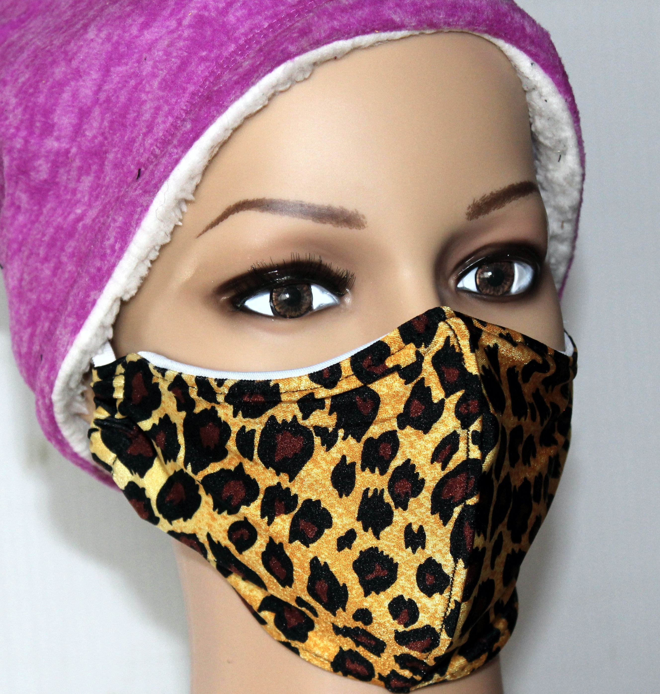 Cheetah Print Face Mask with pocket for Filter Reusable | Etsy