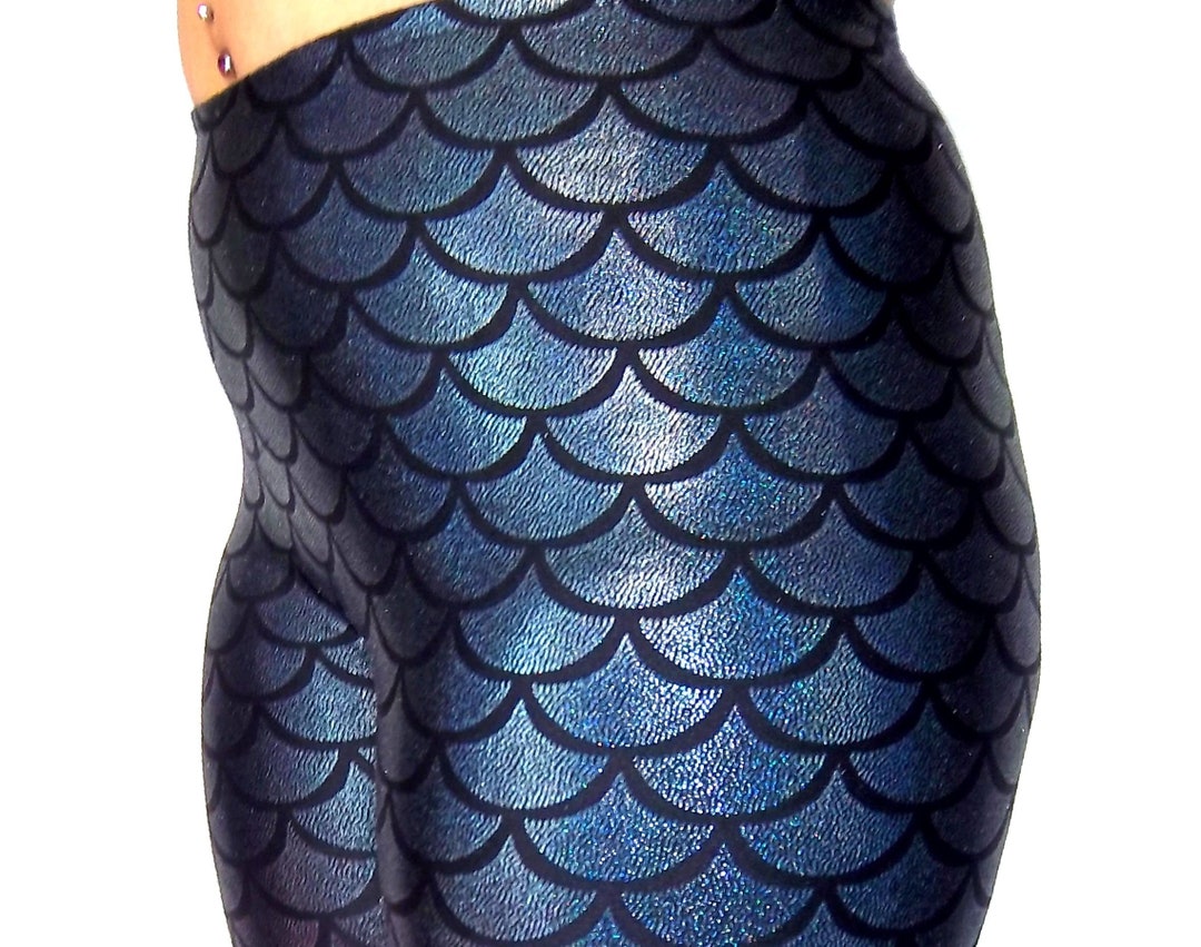 Black Mermaid Shorts, Meggings, Merman Bike Shorts, Running Shorts, Men ...
