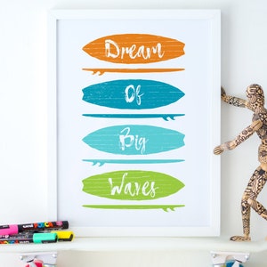 Surfboard Poster Wall Decor - Etsy