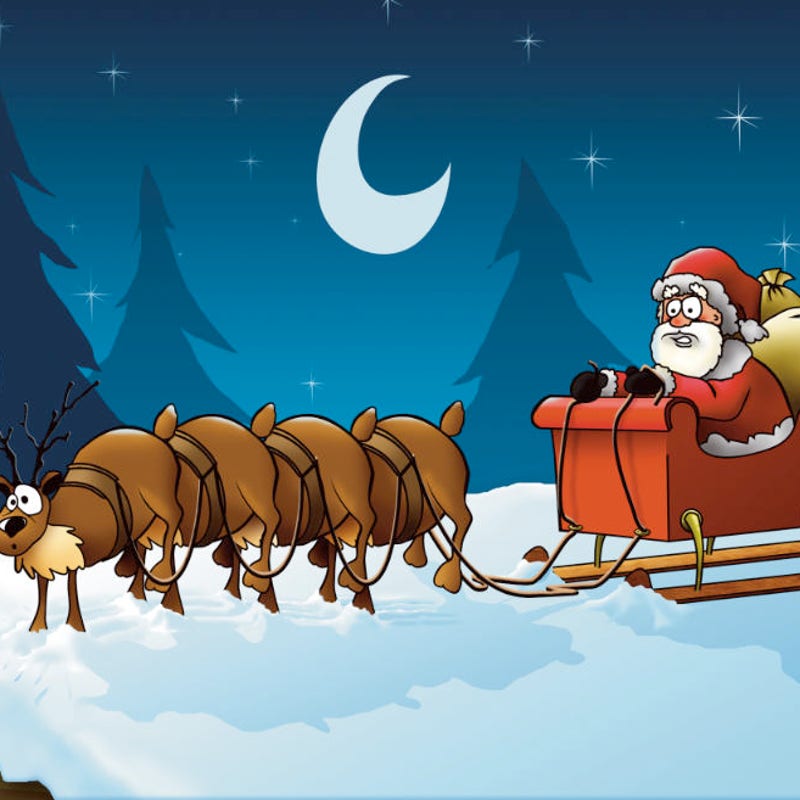 Funny Santa Card - Etsy