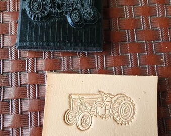 Tractor Leather Stamp - Etsy