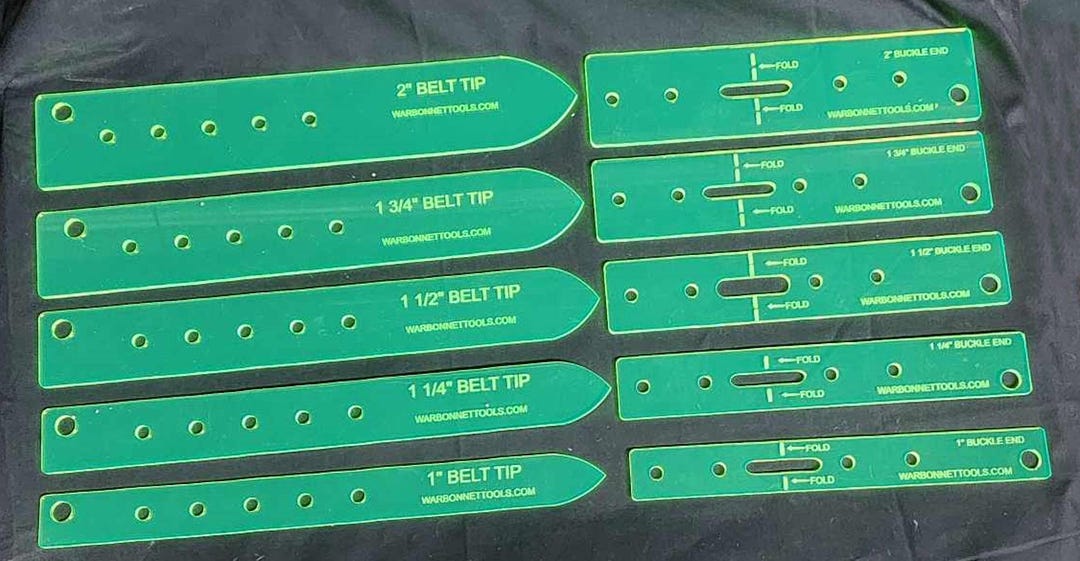 FREE SHIP Belt Tips Acrylic Template Set - Etsy