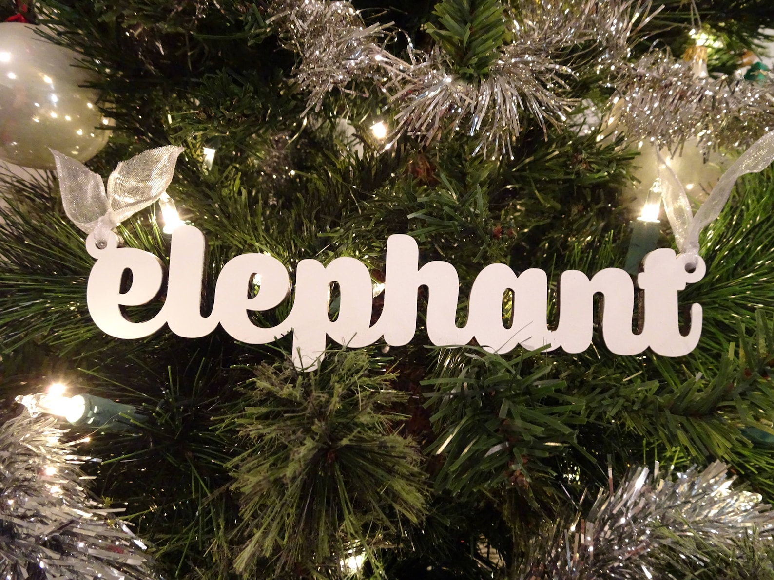 White Elephant Cutout Elephant Sign White Elephant Gift - Etsy