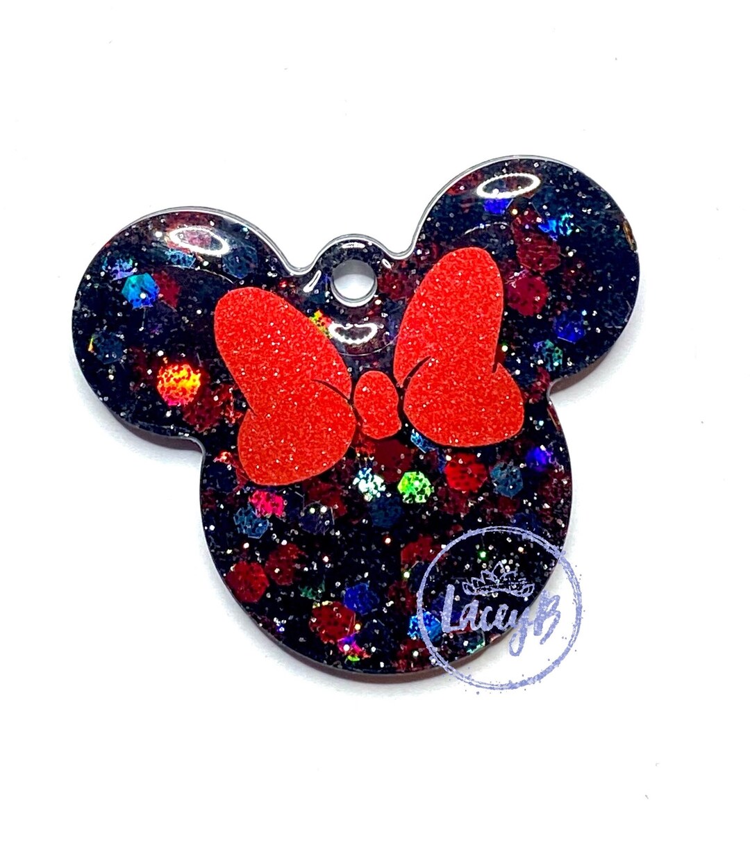 Red Black Multi Color Hologram Mouse Resin Earrings Dangle Earrings-red ...