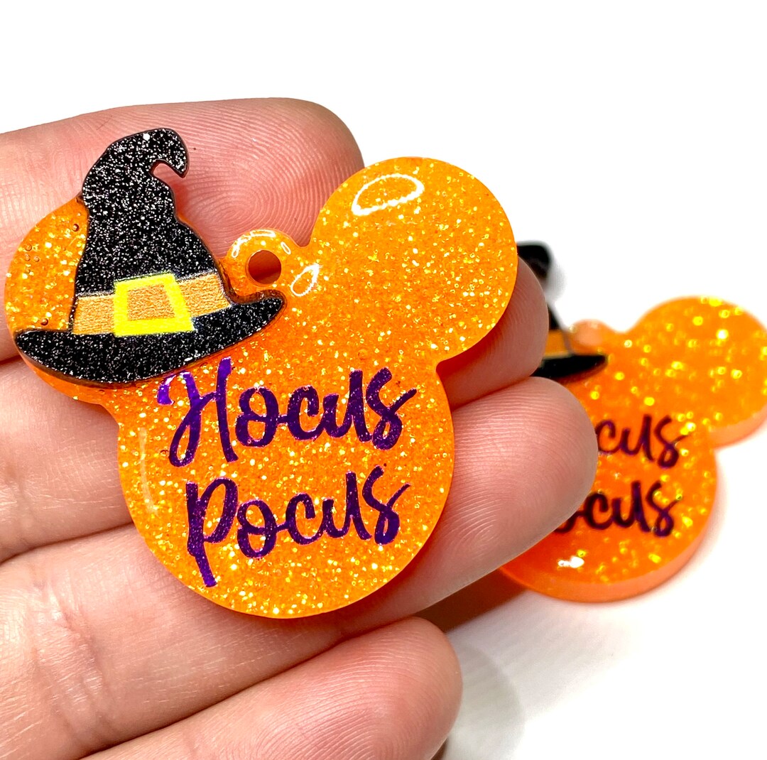 Glow in the Dark Hocus Pocus Halloween Mouse Dangle Glitter Wiitches ...