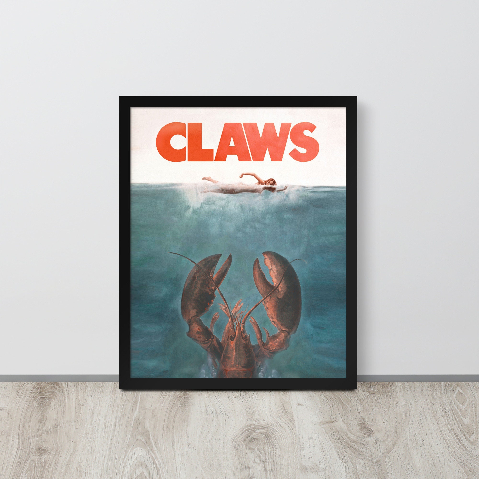 Claws Poster - Maine Lobster Wall Art Print - Funny Movie Poster ...