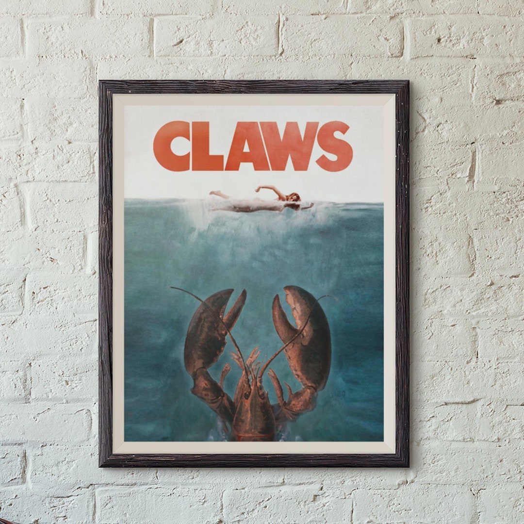 Claws Poster - Maine Lobster Wall Art Print - Funny Movie Poster ...