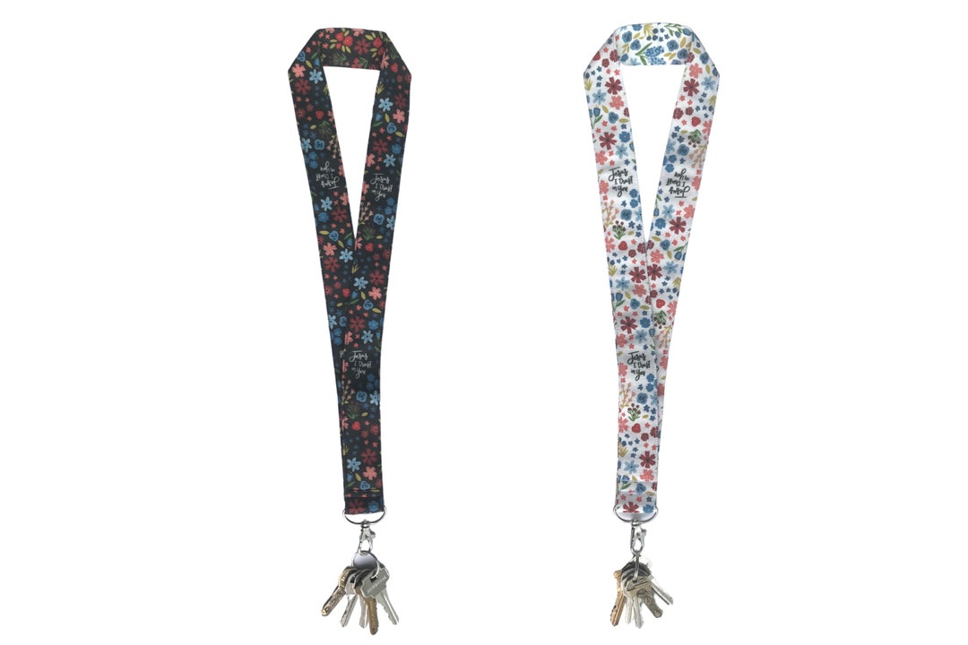 Jesus I Trust in You, Divine Mercy Fabric Key Lanyard, Neck Lanyard ...