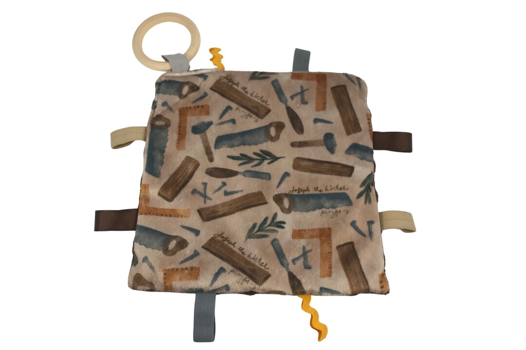 Joseph the Worker, St Joseph Minky Crinkle Toy, Sensory Toy, Baby Lovey ...