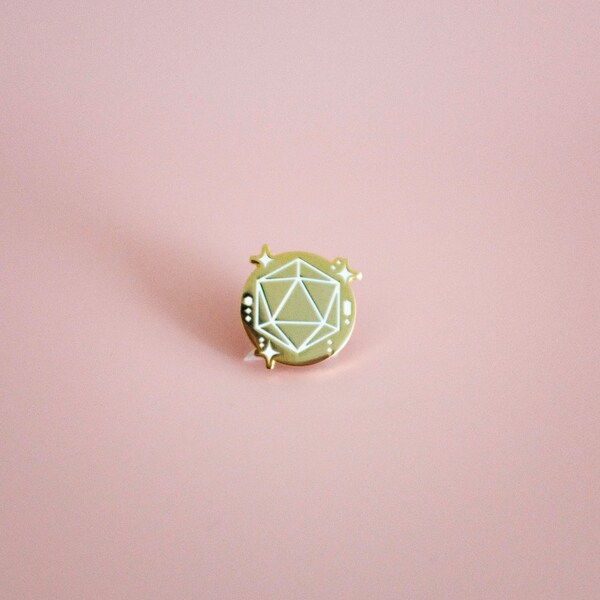 D20 Enamel Pin - Etsy