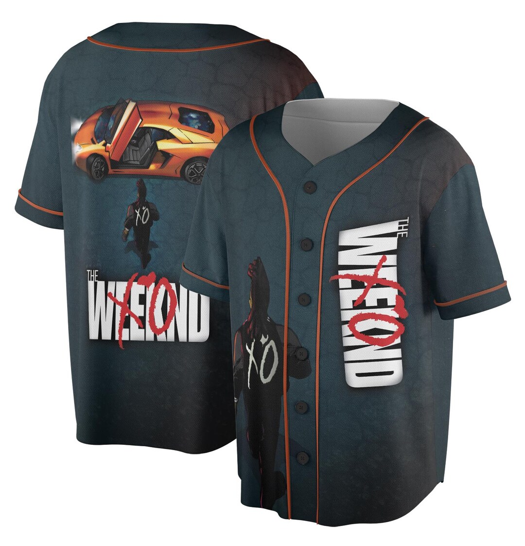 Starboy-inspired Anime Baseball Jersey, Lamborghini the Weeknd Jersey ...