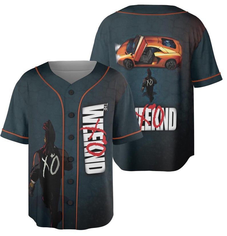Starboy-inspired Anime Baseball Jersey, Lamborghini the Weeknd Jersey ...