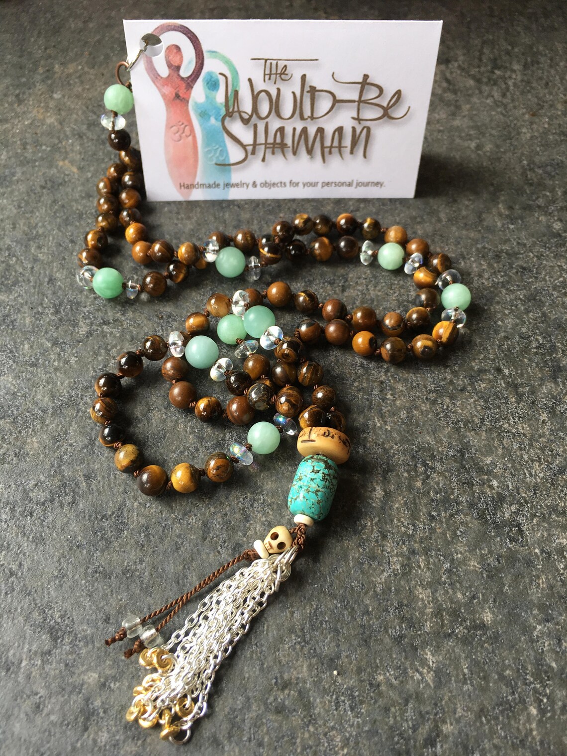 Creativity Mala: 108-bead Hand-knotted Japa Mala in Amber | Etsy