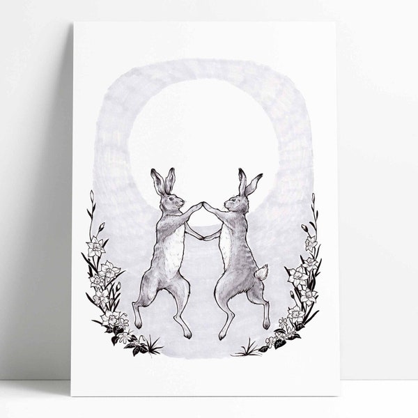 Hare Illustration - Etsy