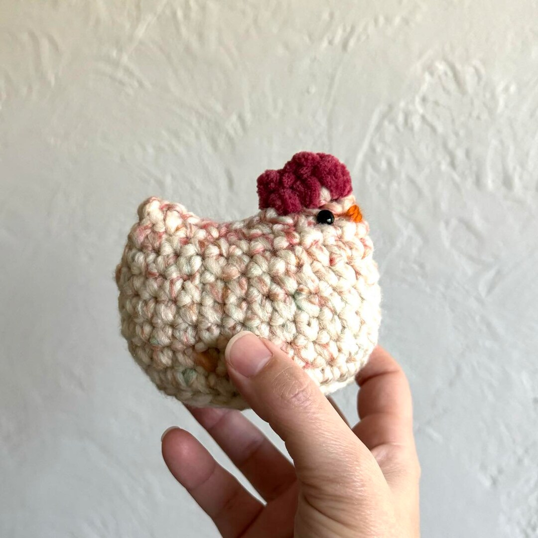 Crochet Chicken, Multicolored Yarn - Etsy