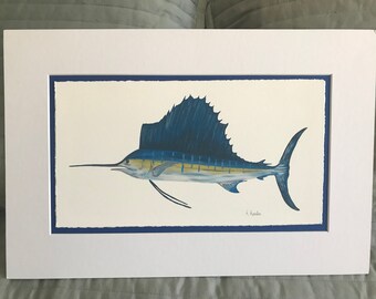 Sailfish painting | Etsy