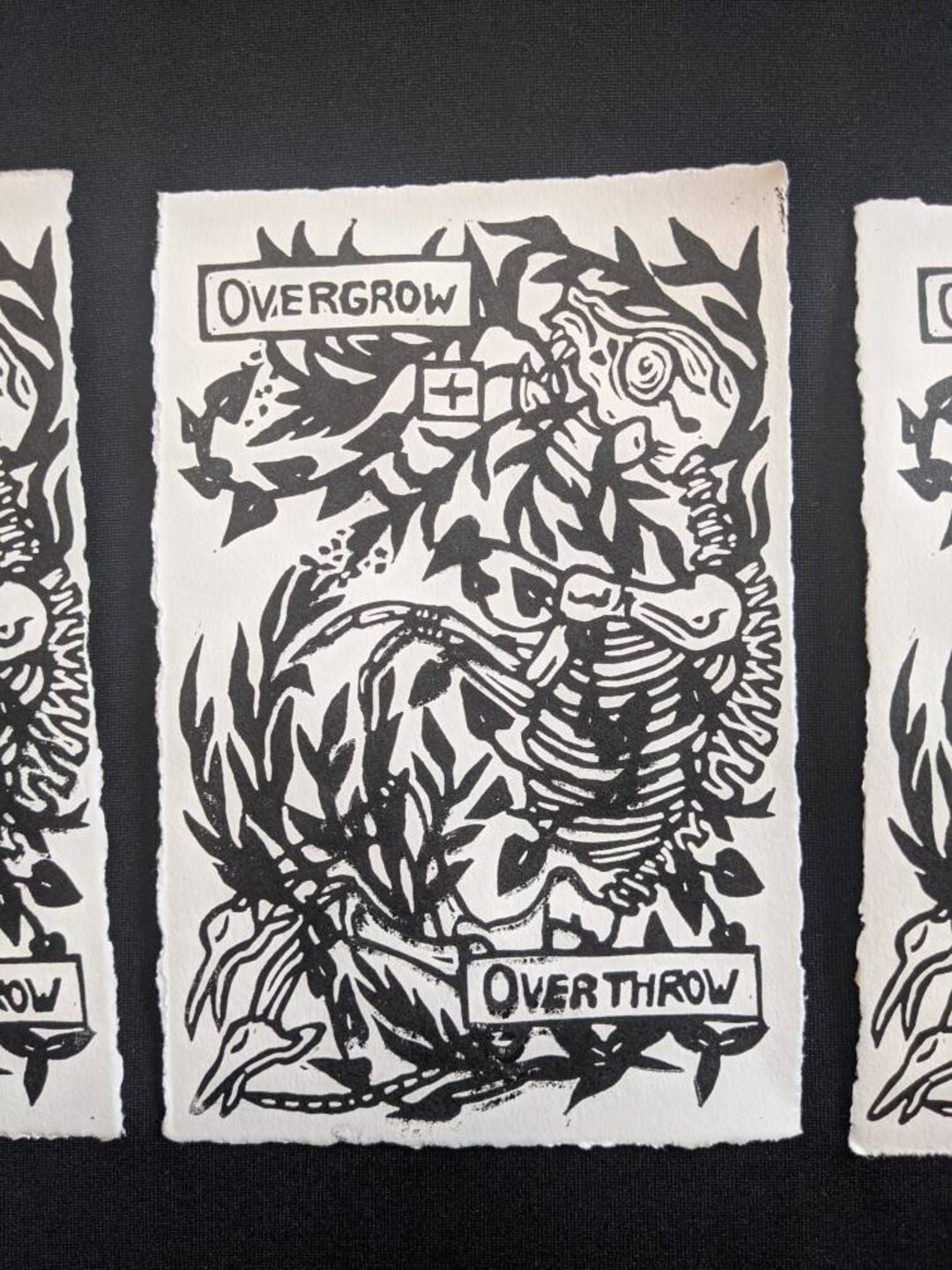 Pig Skeleton Linocut Print - Etsy