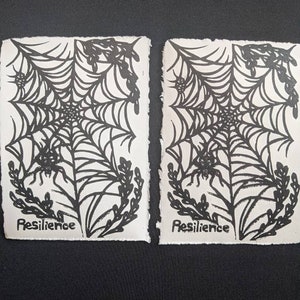 Resilience Spider Linocut Print - Etsy