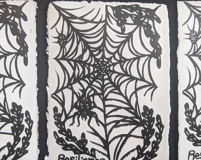 Resilience Spider Linocut Print - Etsy