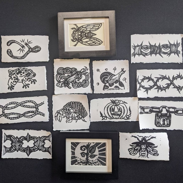 Linocut Print - Etsy