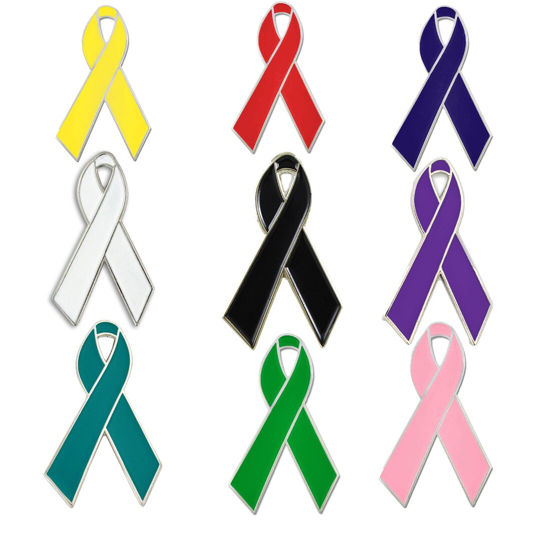 Color Ribbon Awareness Enamel Lapel Pin - Etsy