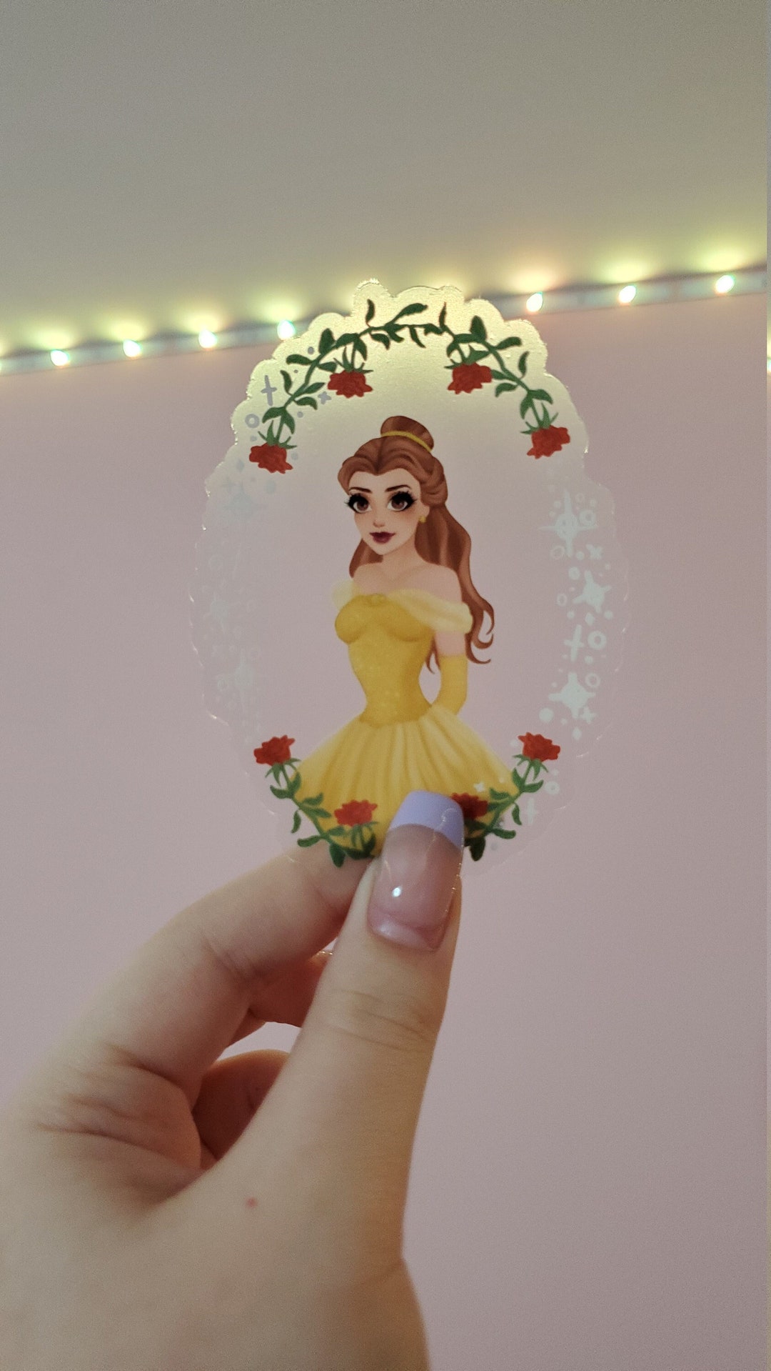 Belle Beauty and the Beast Transparent Princess Waterproof Sticker for ...
