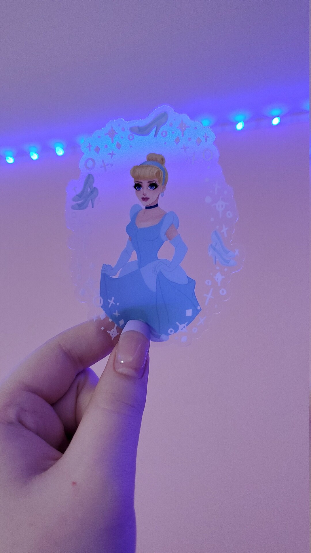Cinderella Transparent Princess Waterproof Sticker for Laptop / Planner ...