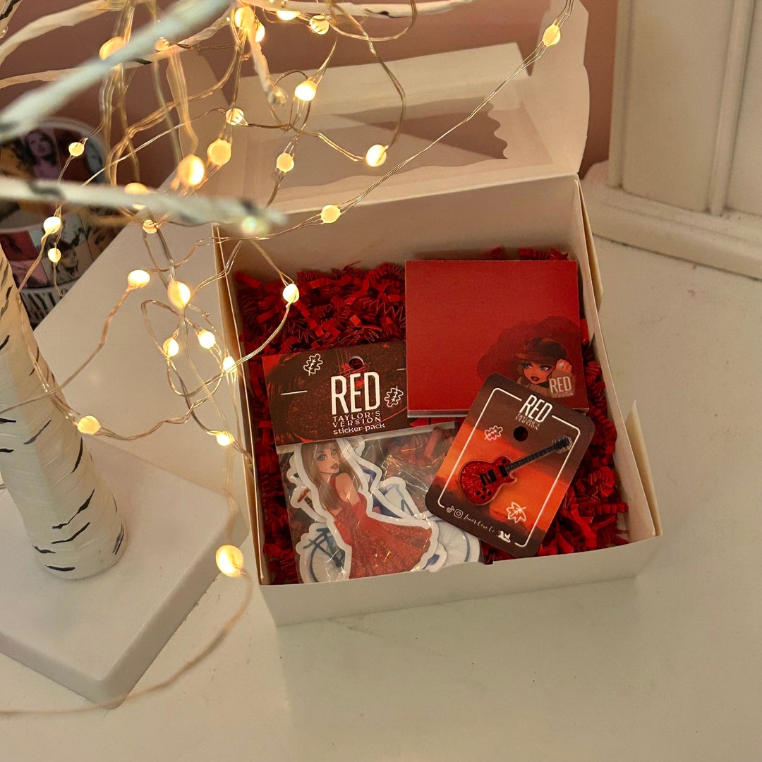 Maroon Era Gift Box Stickers, Sticky Notes, Acrylic Guitar Pin, Swiftie ...