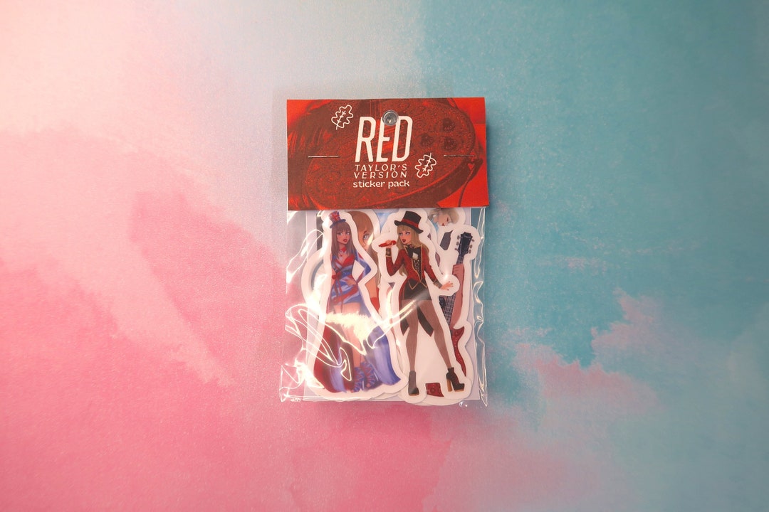 Maroon Red Era Sticker Pack Waterproof Stickers for Laptop / Planner ...