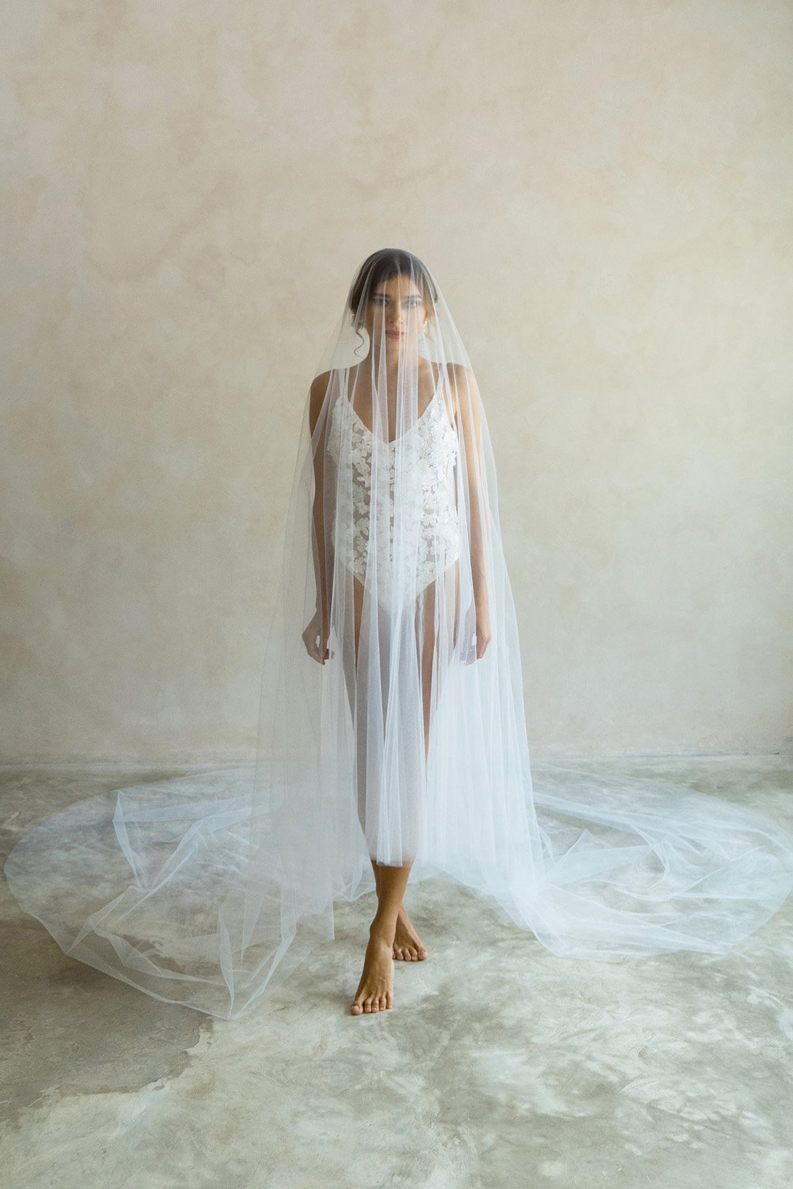ST008 Extra Wide Long Drop Veil Two Tier Soft Wedding Veil With Long ...