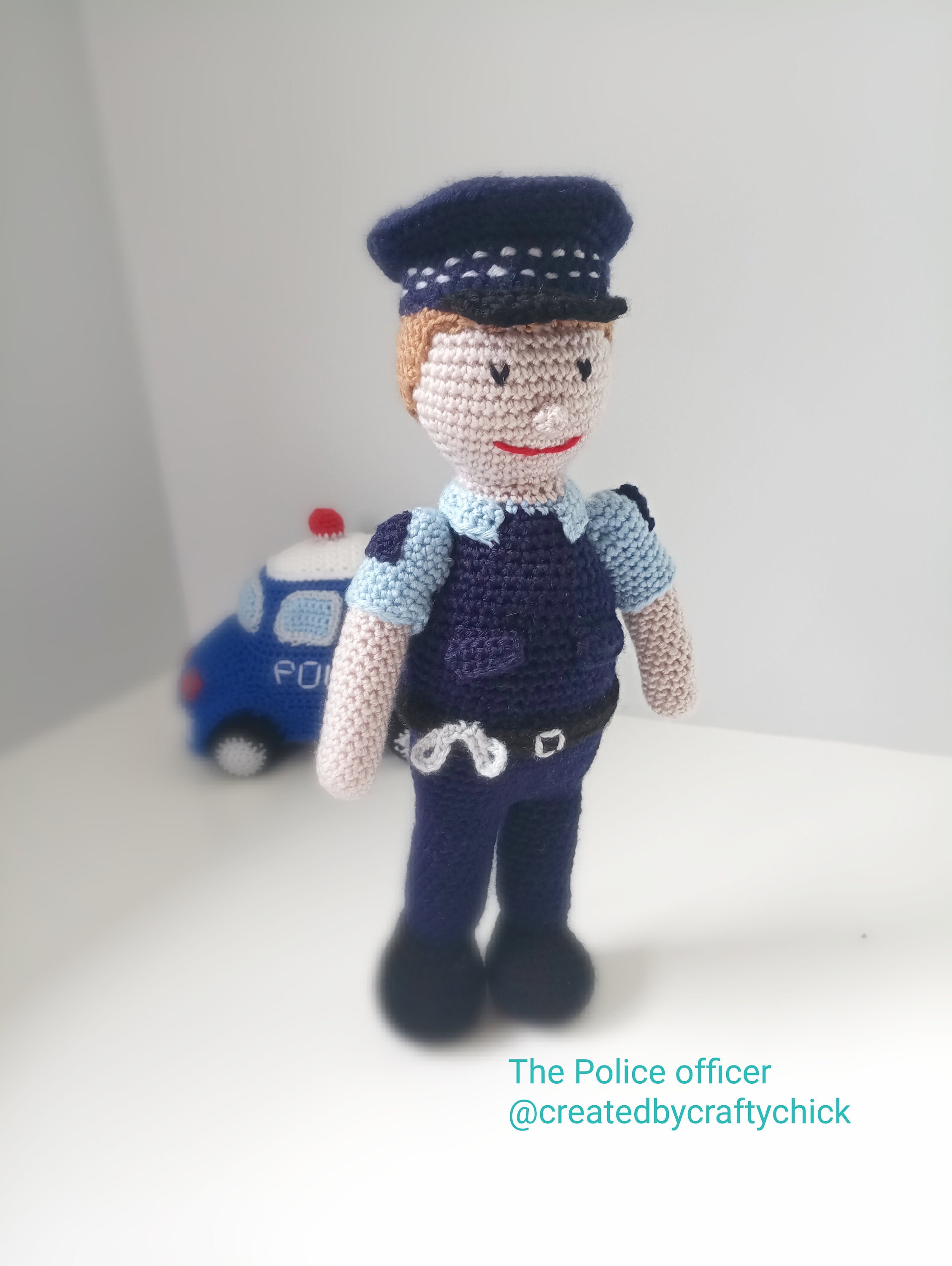 Crochet Pattern Police Officer Toy Softie, Amigurumi Policeman Pattern ...