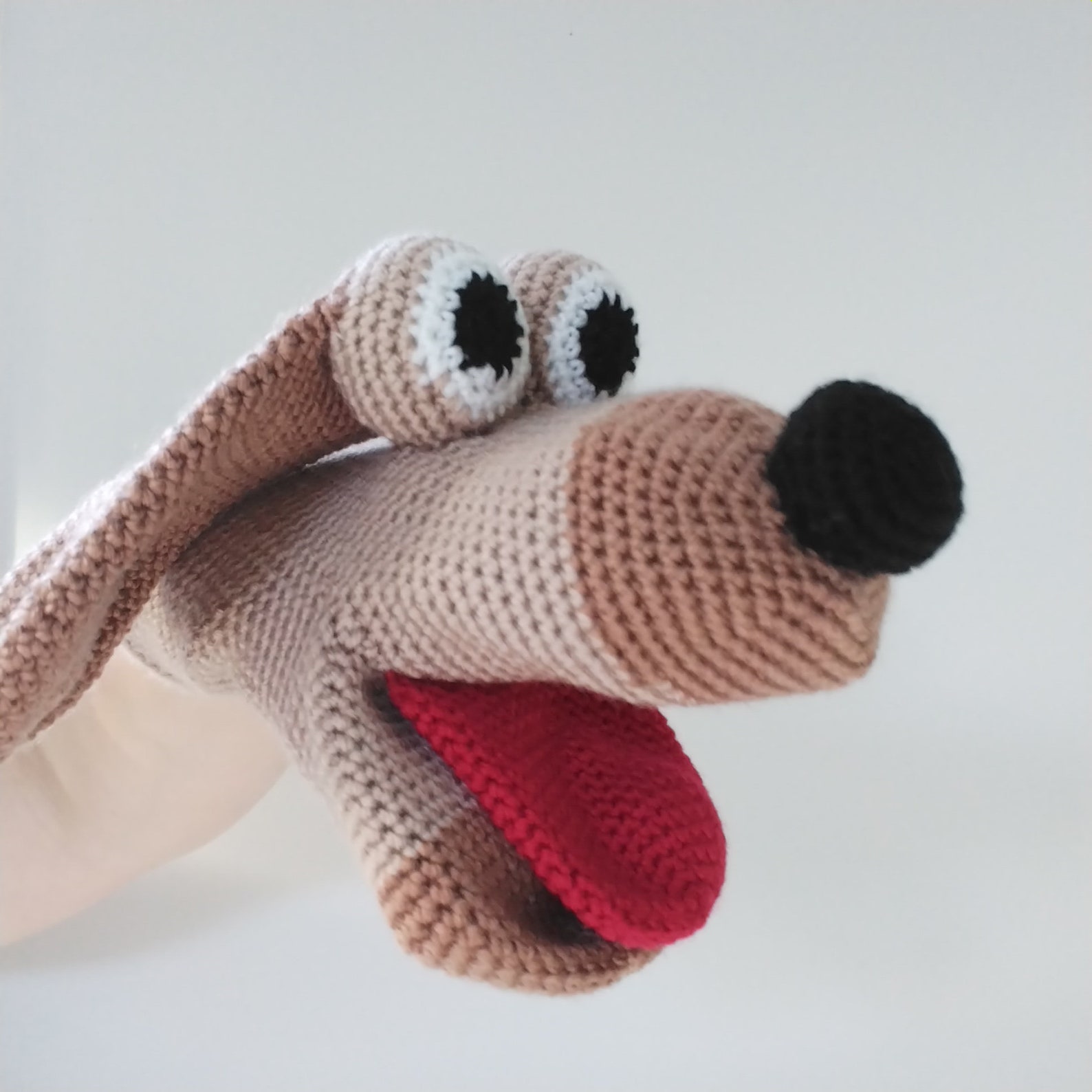 Crochet Pattern for a Dog Hand Puppet, Amigurumi Puppy Puppet Pattern ...