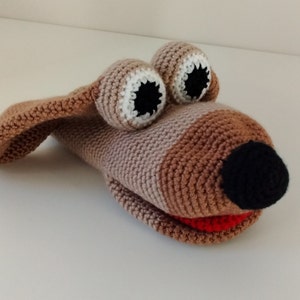 Crochet Pattern for a Dog Hand Puppet, Amigurumi Puppy Puppet Pattern ...