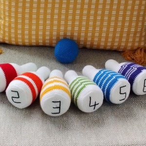 Crochet Pattern Bowling Game, Kids Skittle Set, Gift for First Birthday ...