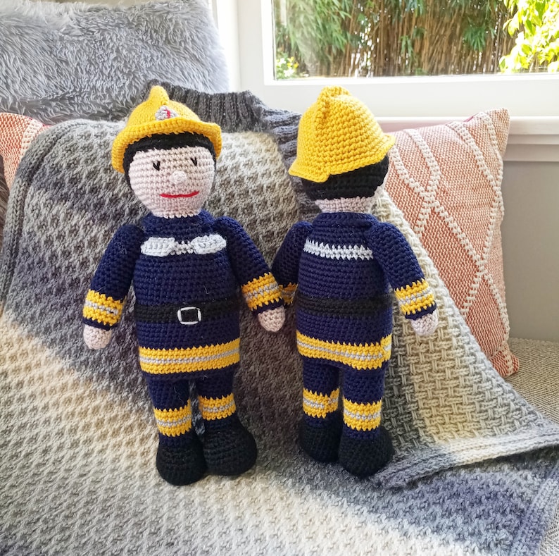 Crochet Pattern Fireman Toy Softie Amigurumi Fireman Pattern - Etsy