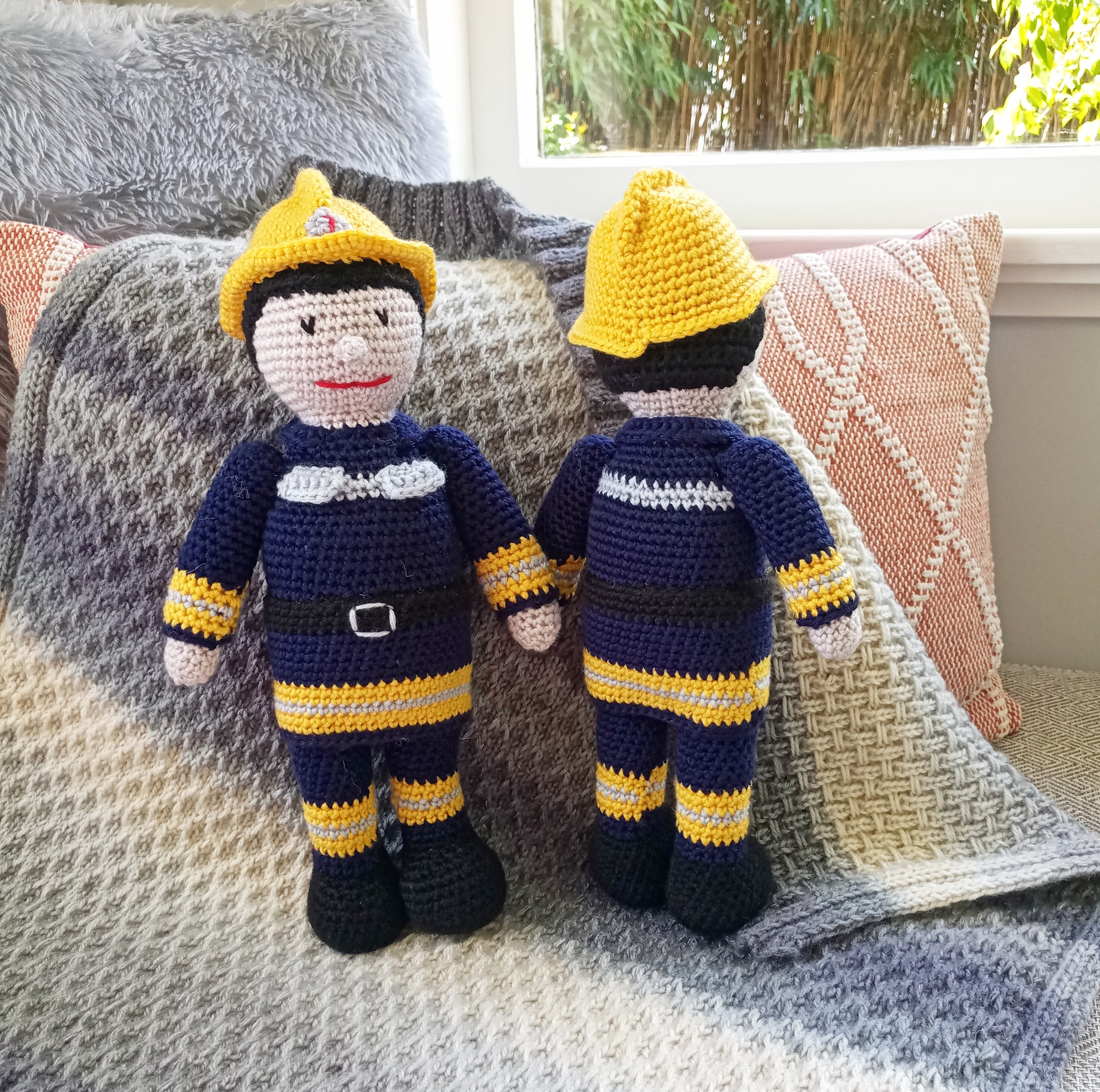 Crochet Pattern Fireman Toy Softie Amigurumi Fireman Pattern - Etsy