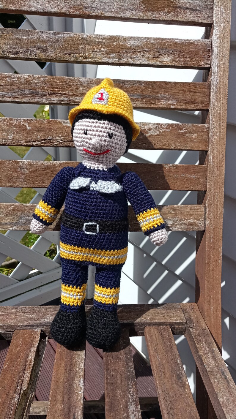 Crochet Pattern Fireman Toy Softie Amigurumi Fireman Pattern - Etsy