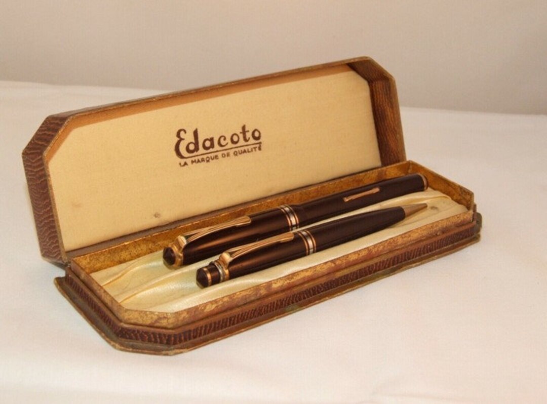 Vintage Edacoto 87 Fountain Pen With Matching 870 Pencil in Box - Etsy