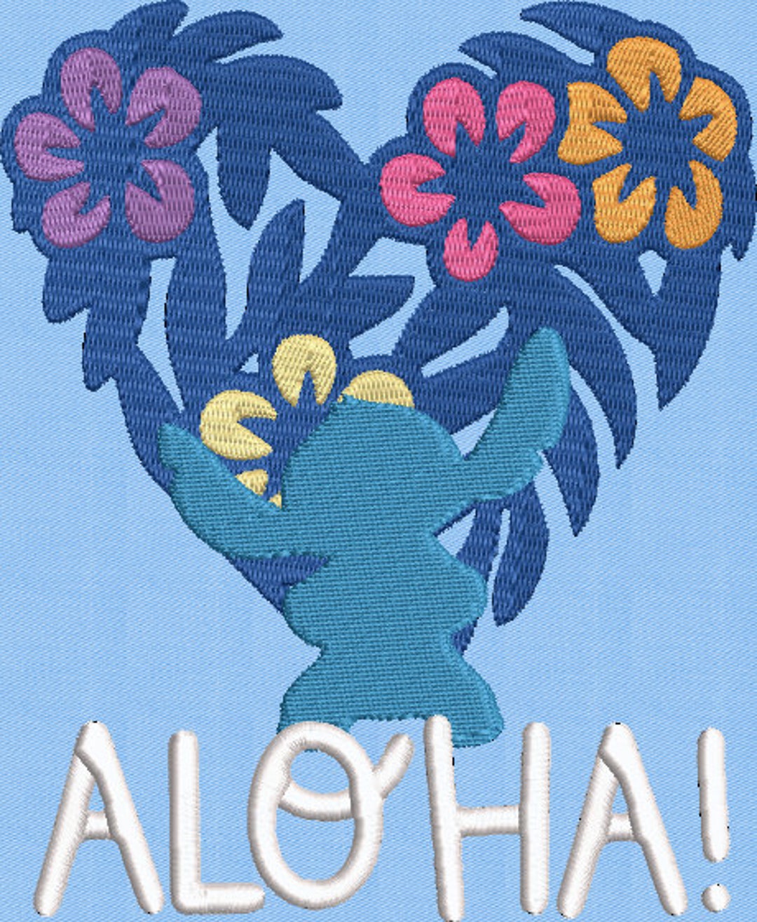 Aloha Lilo & Stitch Inspired Machine Embroidery Design, Ohana ...