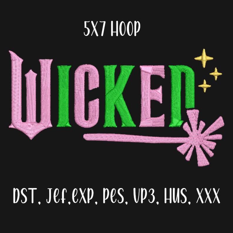 Set of Three, Wicked Inspired Embroidery Bundle, Team Glinda, Team ...