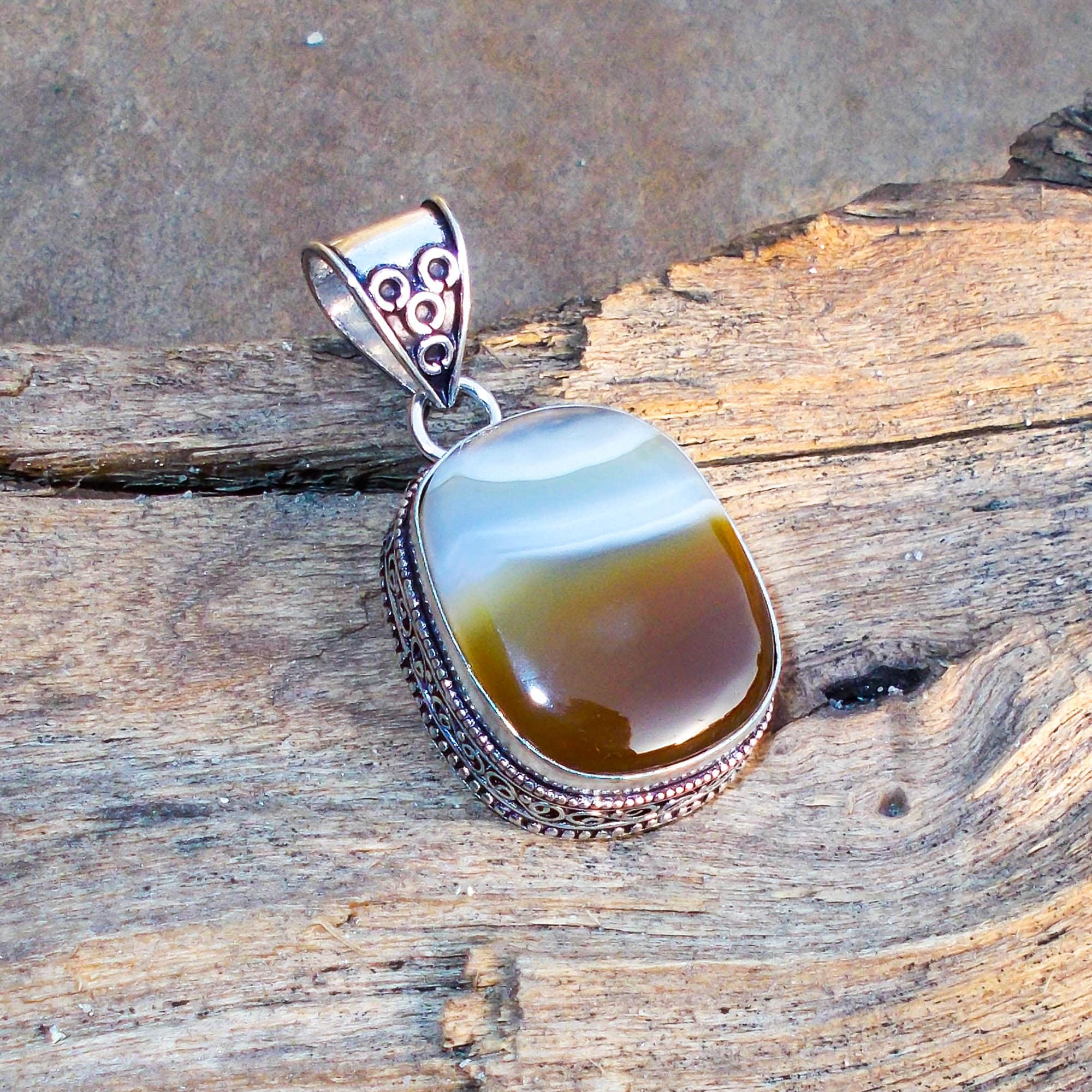 Brown Lace Onyx, Lace Onyx Pendant, Onyx Necklace, Jewelry for Necklace ...