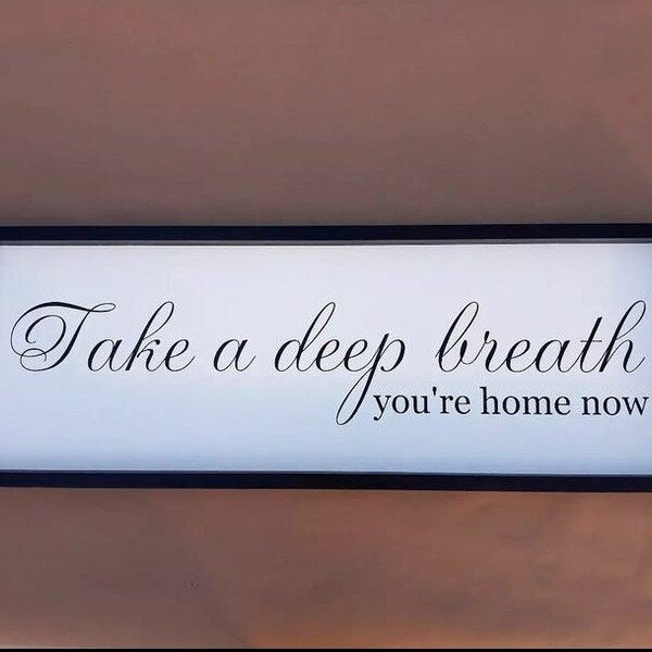 Deep Breath Sign - Etsy