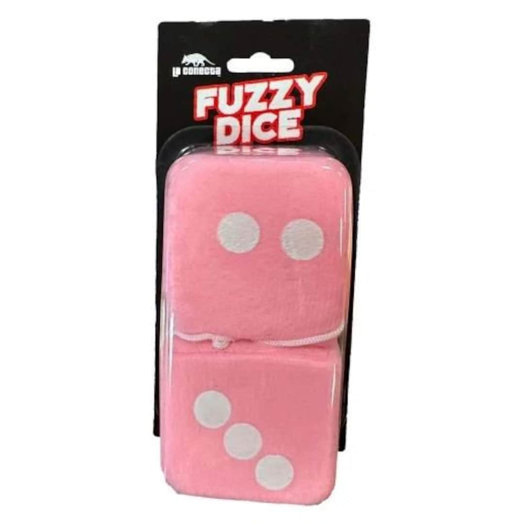 Pink Hanging Fuzzy Dice - Etsy